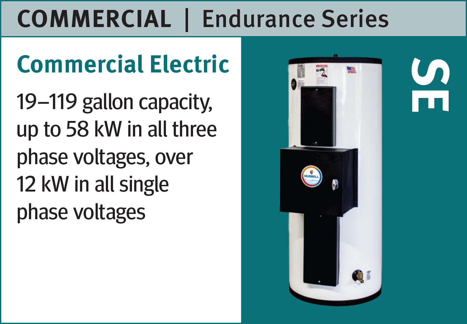Ceiling Mounted Horizontal Water Heater | Hubbell Heaters